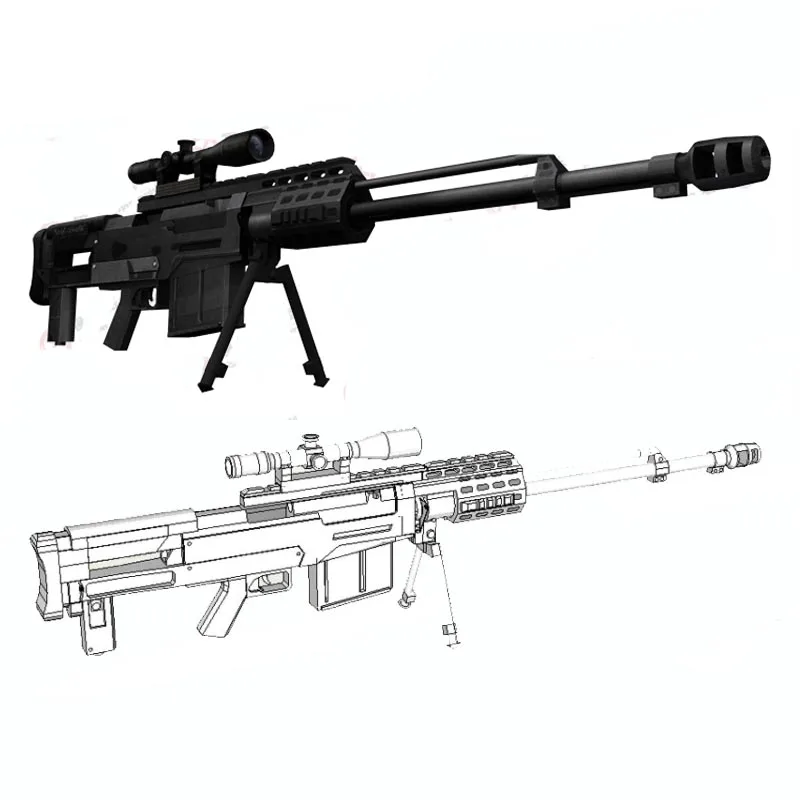 Paper Weapon Puzzles Papercraft | Paper Hand-made Toy | Rifle Paper ...