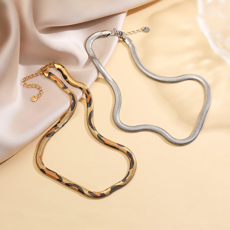 HECHENG-Snake-Hip-Hop-Chain-Snake-Leopard-Print-Necklace-Fashion-Metal ...