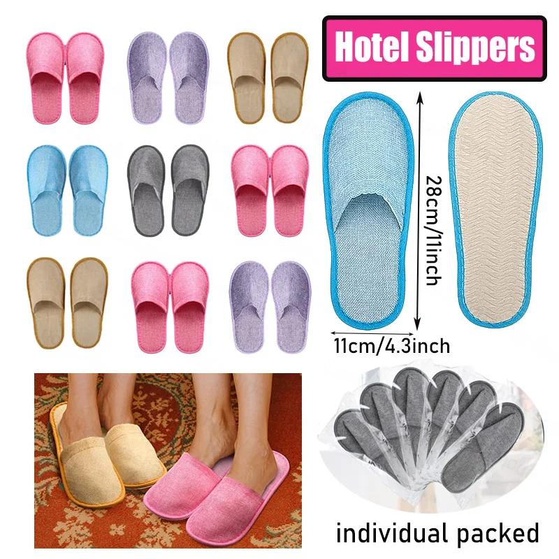 10-120Pairs-Wedding-Slippers-Guests-Disposable-Slippers-for-Guests ...