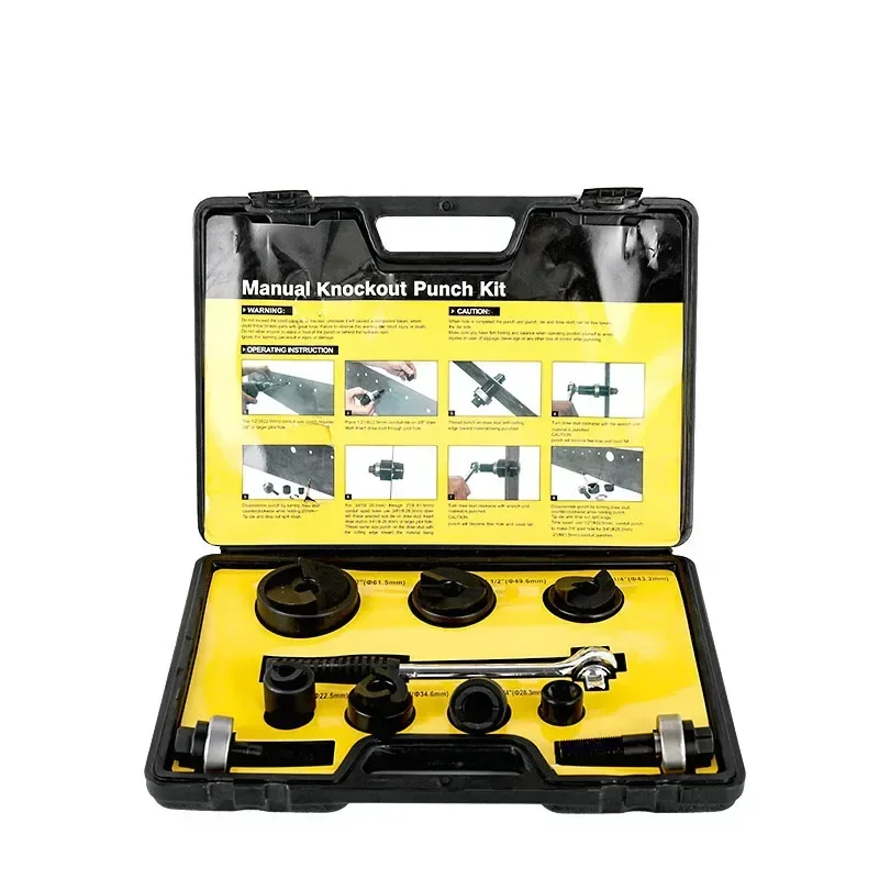 Manual Hydraulic Tools Set Manual Ratchet Knockout Hole Punch Driver ...
