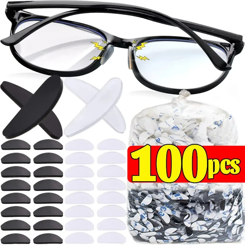Non-Slip Glasses Nose Pads Invisible Soft Silicone Self Adhesive Nose ...