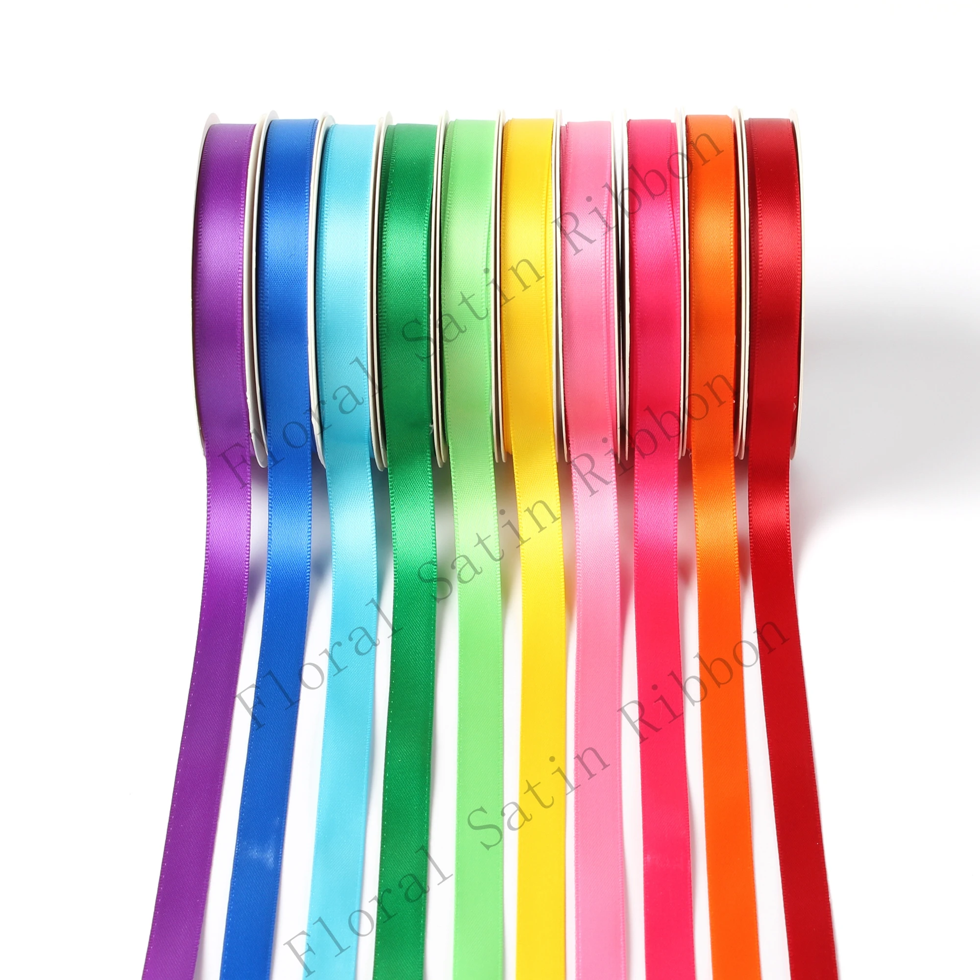 5yards-9mm-Solid-Satin-Ribbon-Set-Mix-10-Colors-Double-Side-Ribbons-3-8 ...
