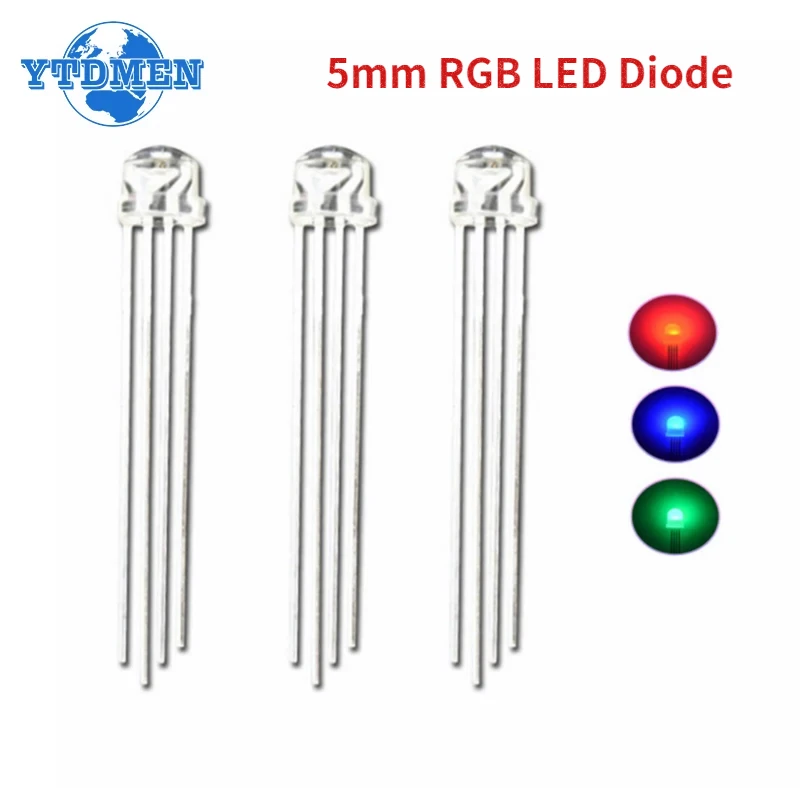 100PCS-5mm-RGB-LED-Diode-Lights-Common-Cathode-Anode-Bright-Bulb-Lamp ...