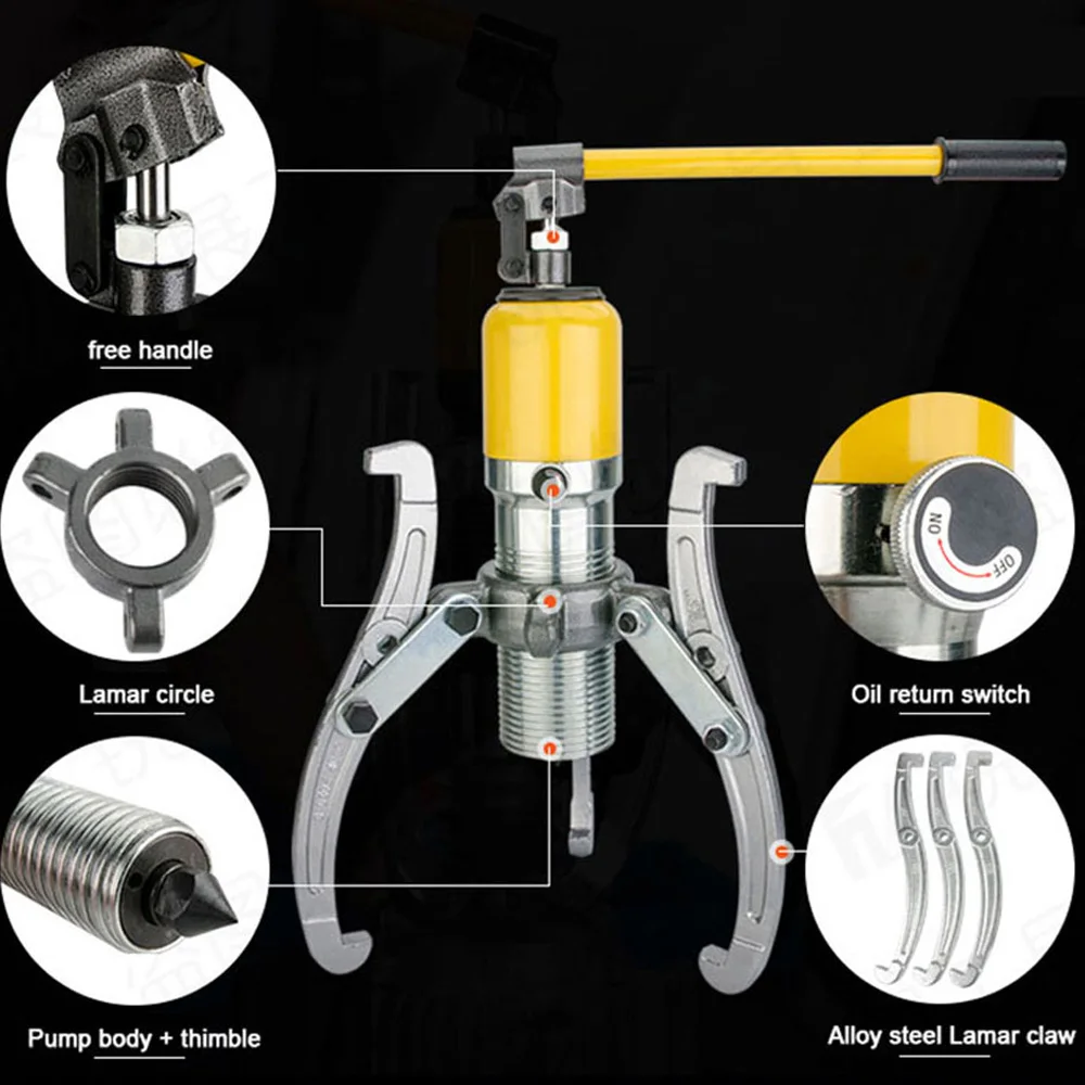 Hydraulic-Puller-3-Arm-20T-Hydraulic-Wheel-Hubs-Bearing-Puller-Pole ...