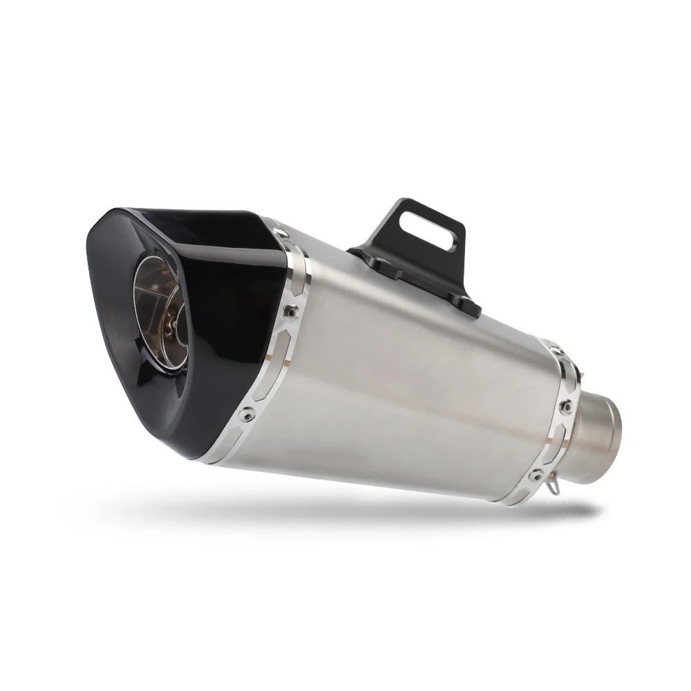 51mm Universal Motorcycle Exhaust Modify Stainless Big Cone Hexagon ...