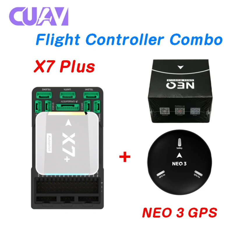 CUAV X7 + 비행 컨트롤러 NEO GPS Pixhawk 오픈 소스 PX4 ArduPilot GNSS 콤보 세트, FPV ...