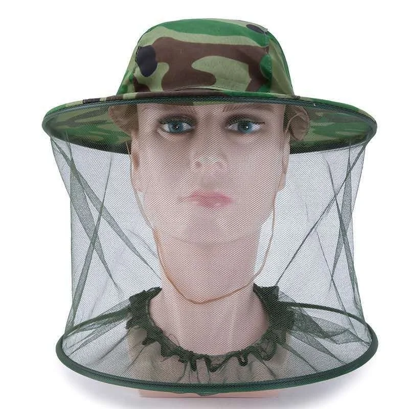 Mosquito-Head-Face-Protector-Net-Hat-Insect-Bugs-Bee-Proof-Mesh-Hat ...