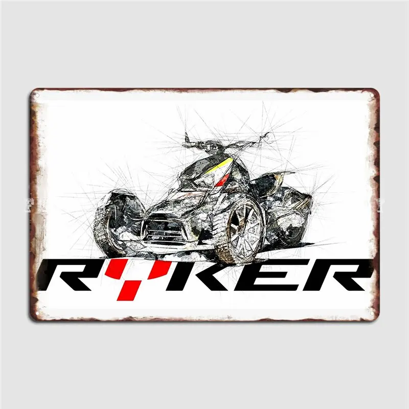 Can-Am-Ryker-Sketch-Poster-Metal-Plaque-Wall-Decor-Wall-Pub-Classic ...
