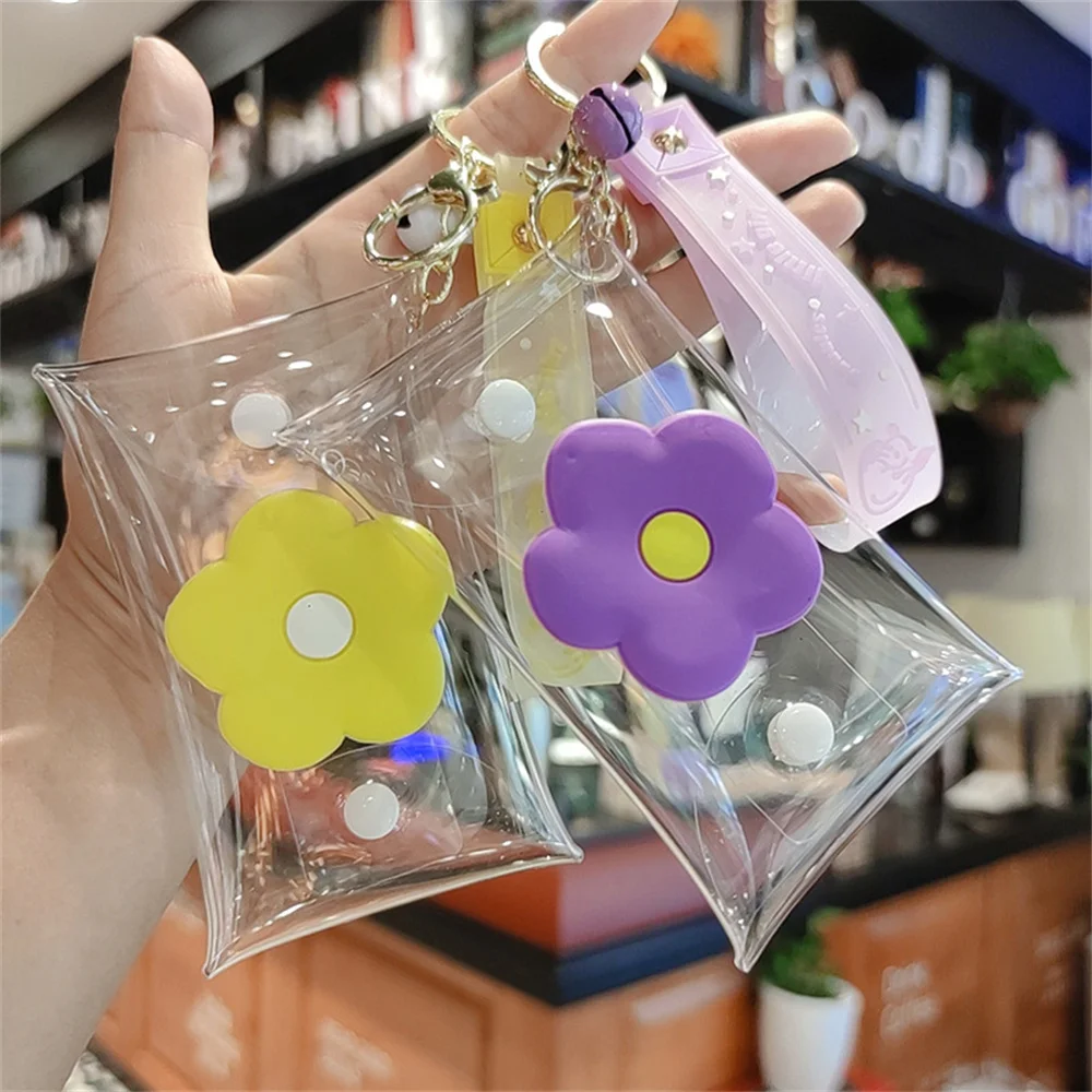 Cute Flower Mini Coin Purse For Women Girls Clear Female Purses Key ...
