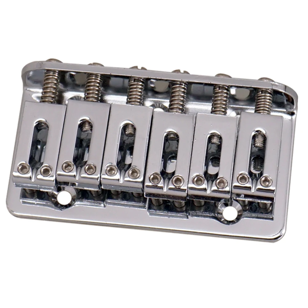 6-String-Metal-Fixed-Hardtail-Saddle-Bridge-Top-Load-Guitar-Tailpiece ...