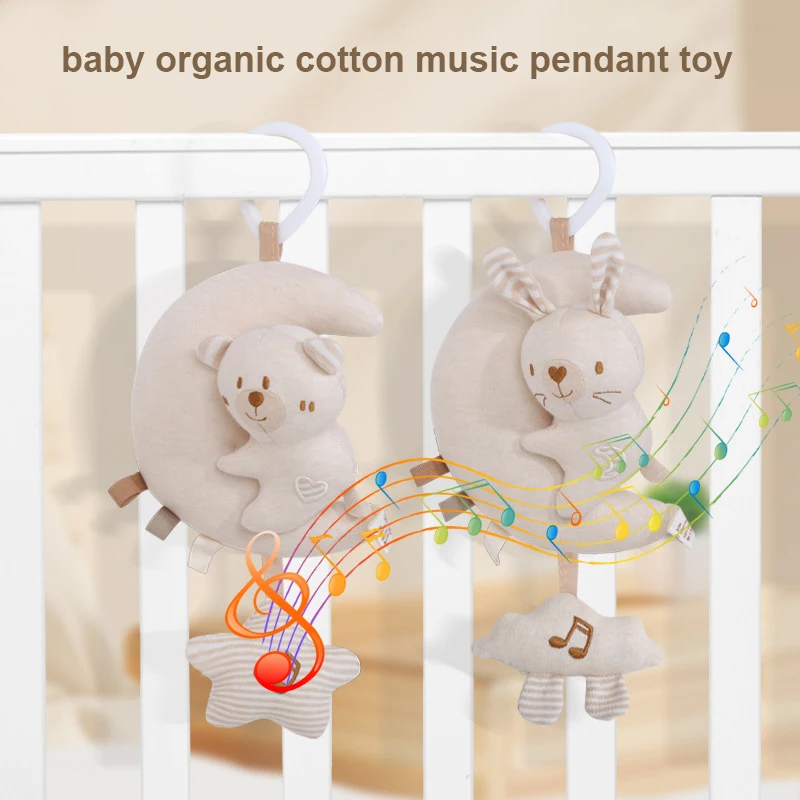 Infant-Organic-Cotton-Music-Rattle-Toys-Baby-Crib-Stroller-Pendant-Toy ...