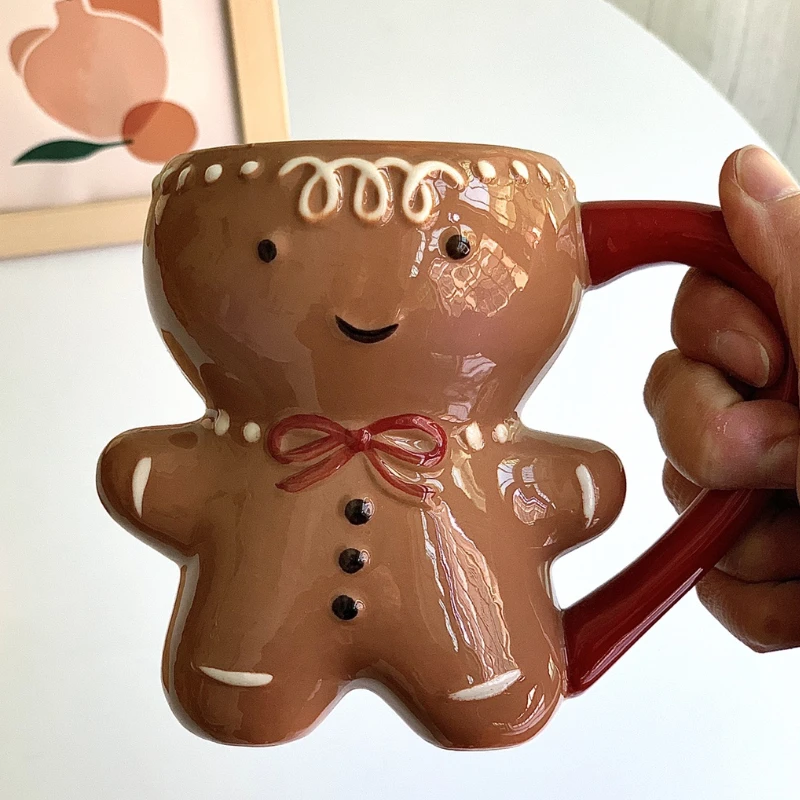 Christmas-Creative-Ceramic-Mug-Cute-Gingerbread-Man-Coffee-Couple-Cup ...