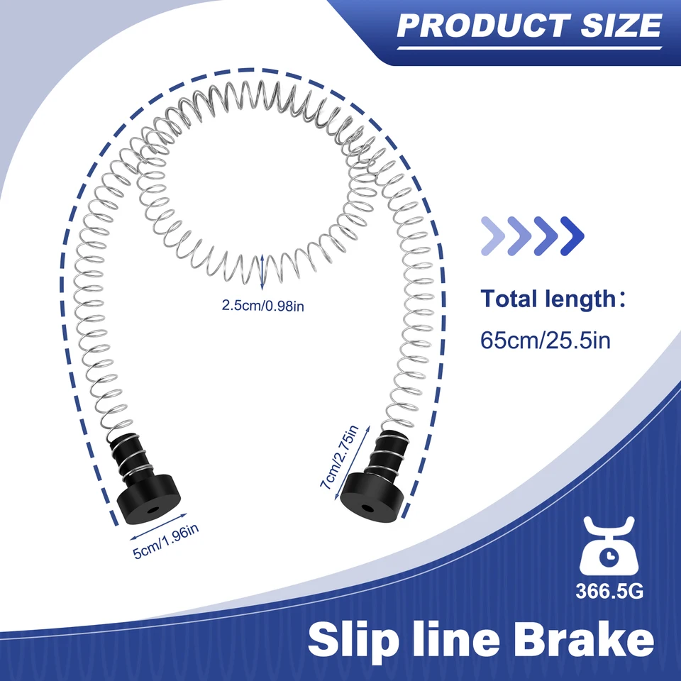 165cm Stainless Steel Zip Line Spring Brake Heavy Duty