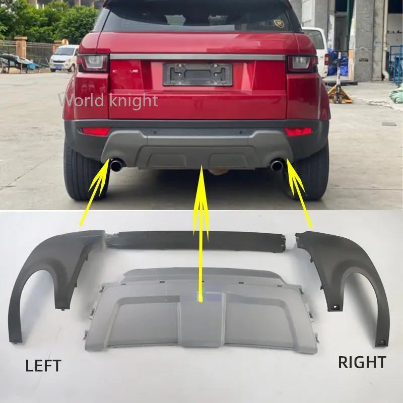 Rear Bumper Insert Exhaust Tube Cover For Range Rover Evoque Prestige ...