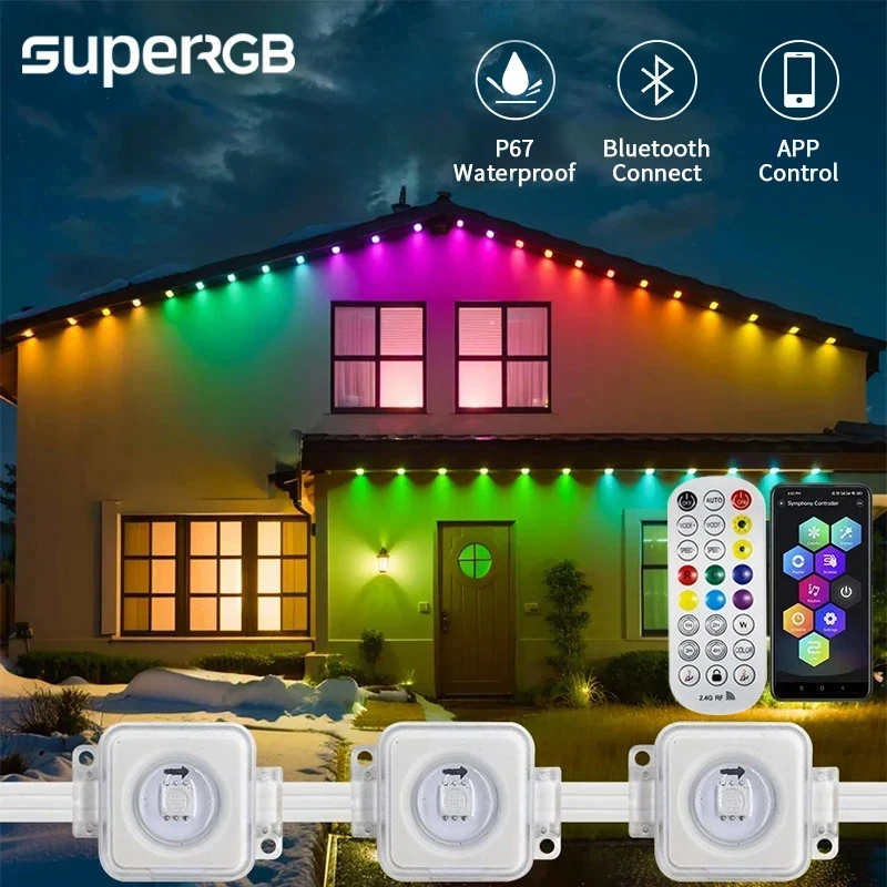 30M-Permanent-Outdoor-Eaves-LED-Lights-String-APP-Bluetooth-Pixels ...