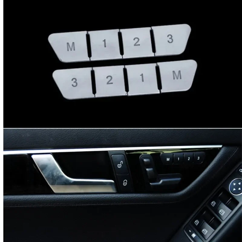 Car-Door-Seats-Memory-Adjusting-1-2-3-M-Push-Button-Sticker-For ...