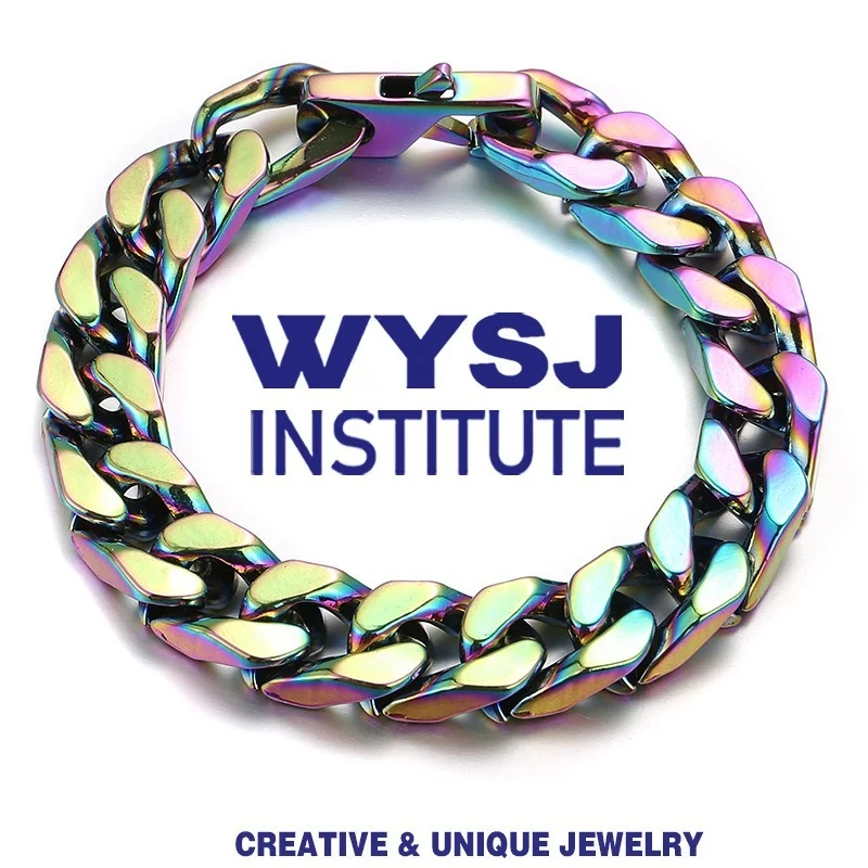 New-Couple-Exaggerated-Hip-Hop-Rap-Rap-Bracelet-Thick-Chain-Bracelet ...