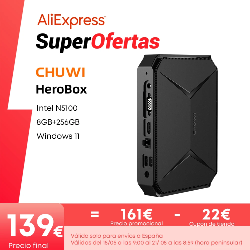 CHUWI Herobox Mini PC Intel Celeron N5100 Quad Core 8GB RAM 256G SSD ...