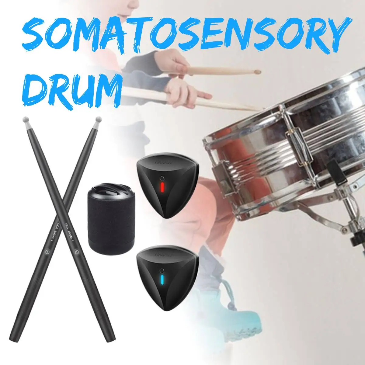 Portátil Somatosensory Drum Air Electronic Drum Simulação Bateria ...
