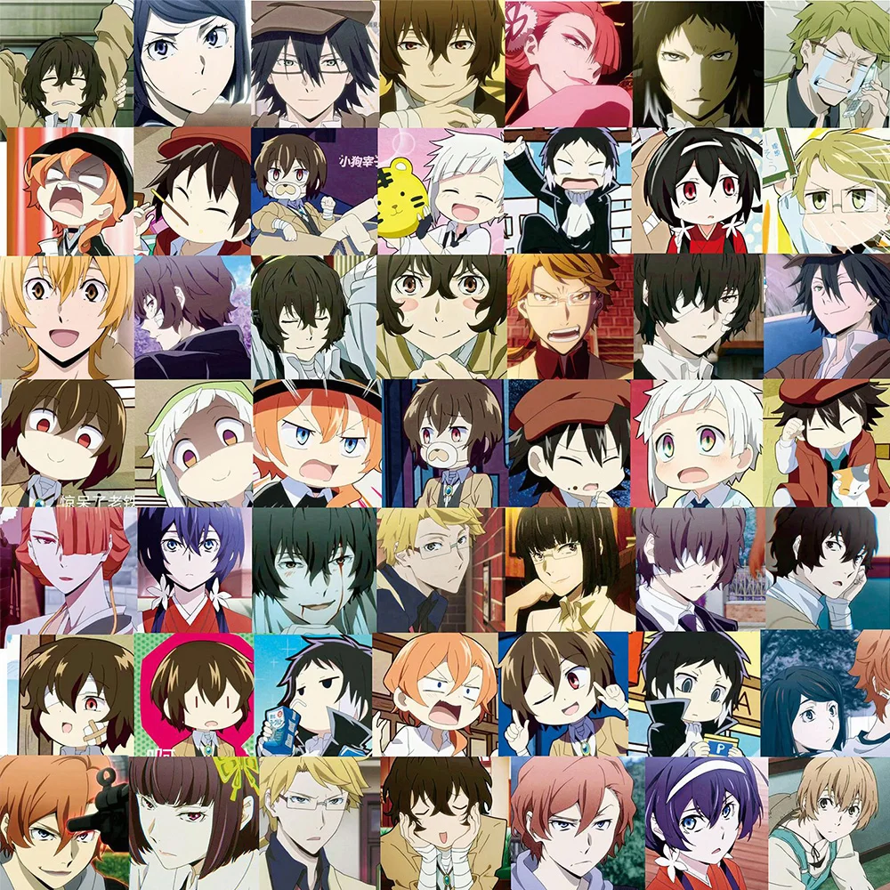 62pcs-Cool-Bungo-Stray-Dogs-Stickers-Dazai-Osamu-Anime-Sticker ...