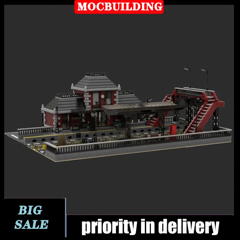 MOC-Small-City-Railway-Station-Model-Building-Block-Assembly-Collection ...