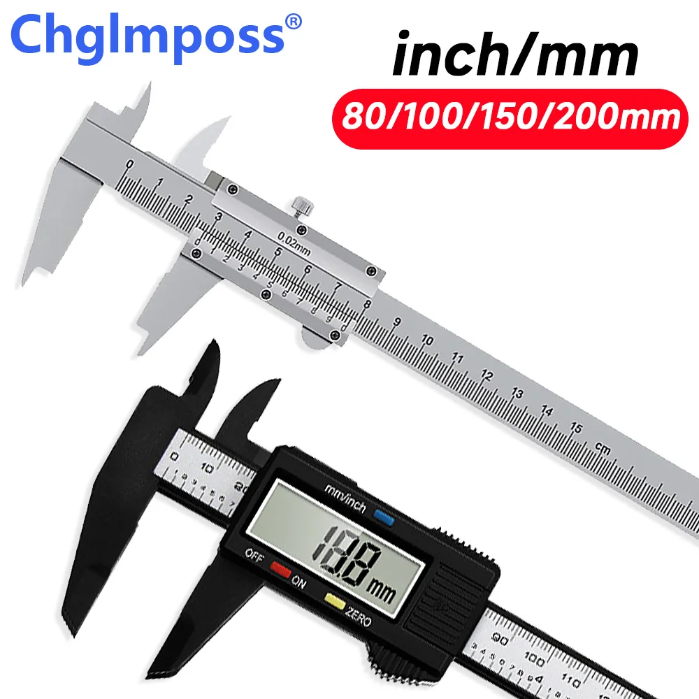 0-100-150-200mm-Digital-Vernier-Caliper-Professional-Measuring-Tools ...