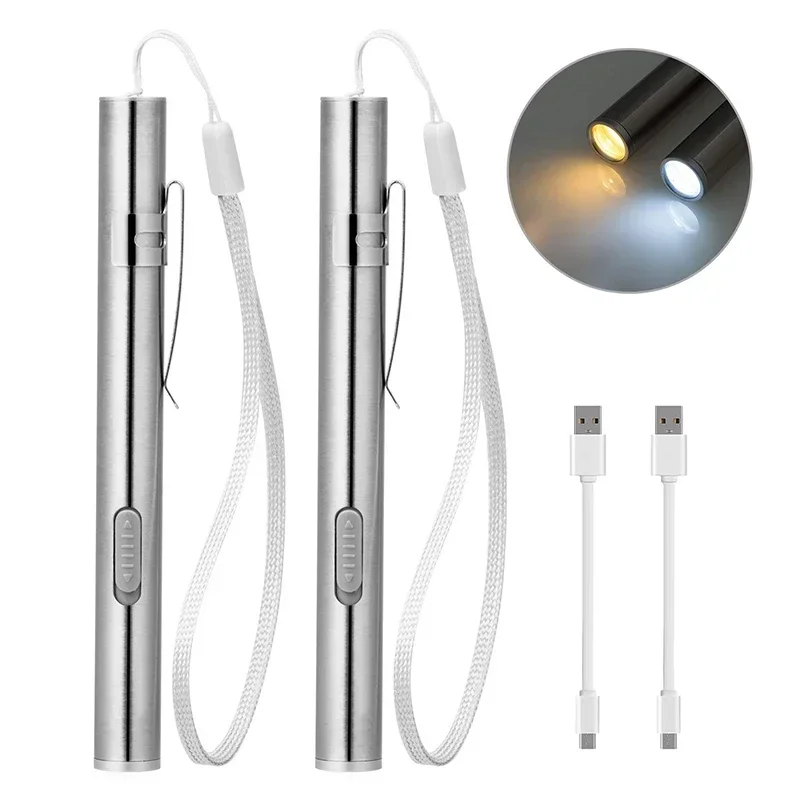 Mini-Portable-Medical-Handy-LED-Pen-Light-Flashlight-USB-Rechargeable ...