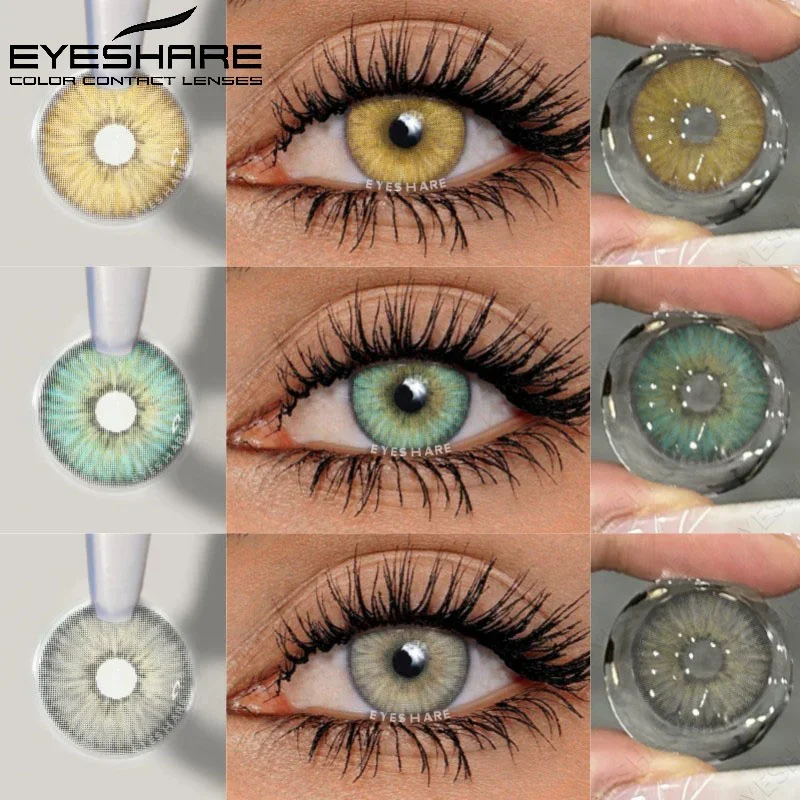 EYESHARE-Lentilles-de-Contact-Color-es-pour-les-Yeux-Bleu-Naturel-Gris ...