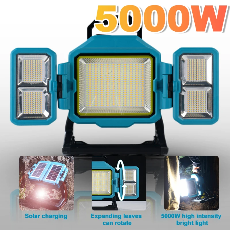 5000W-solar-light-USB-Rechargeable-LED-Solar-Flood-Light-16500mAH ...
