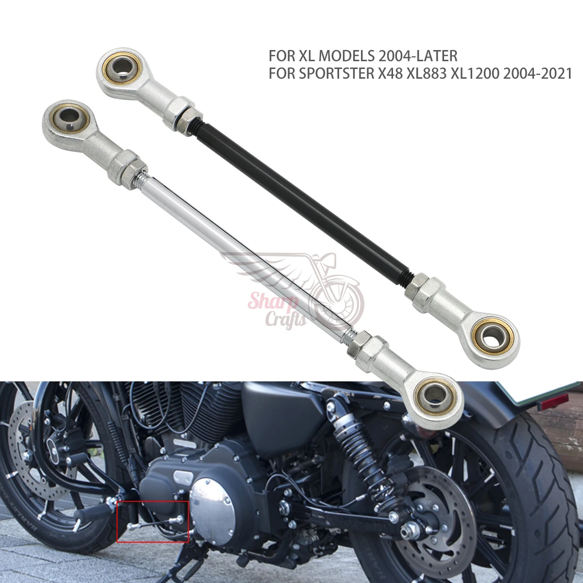 XL883-Gear-Shift-Linkage-Lever-Rod-Shifter-Link-Motorcycle-Parts-For ...