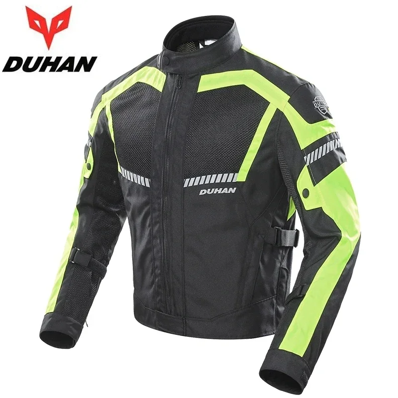 DUHAN Men Breathable Motorcycle Jacket Summer Mesh Motocross Cycling ...