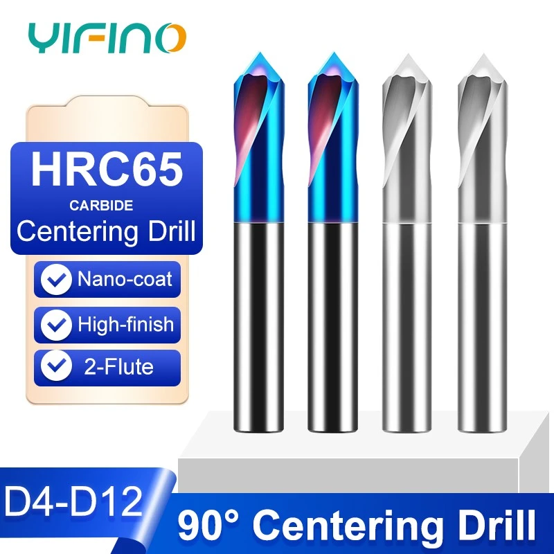 Yifino Hrc65 Cnc Tungsten Steel Center Point Drill For Stainless Steel ...