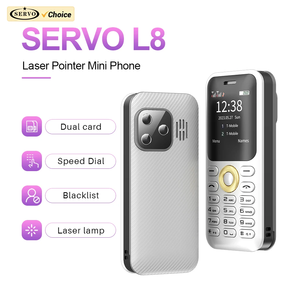 SERVO-L8-Red-Laser-Light-Mini-2-SIM-Mobile-Phone-1-33-inch-Screen-Magic ...