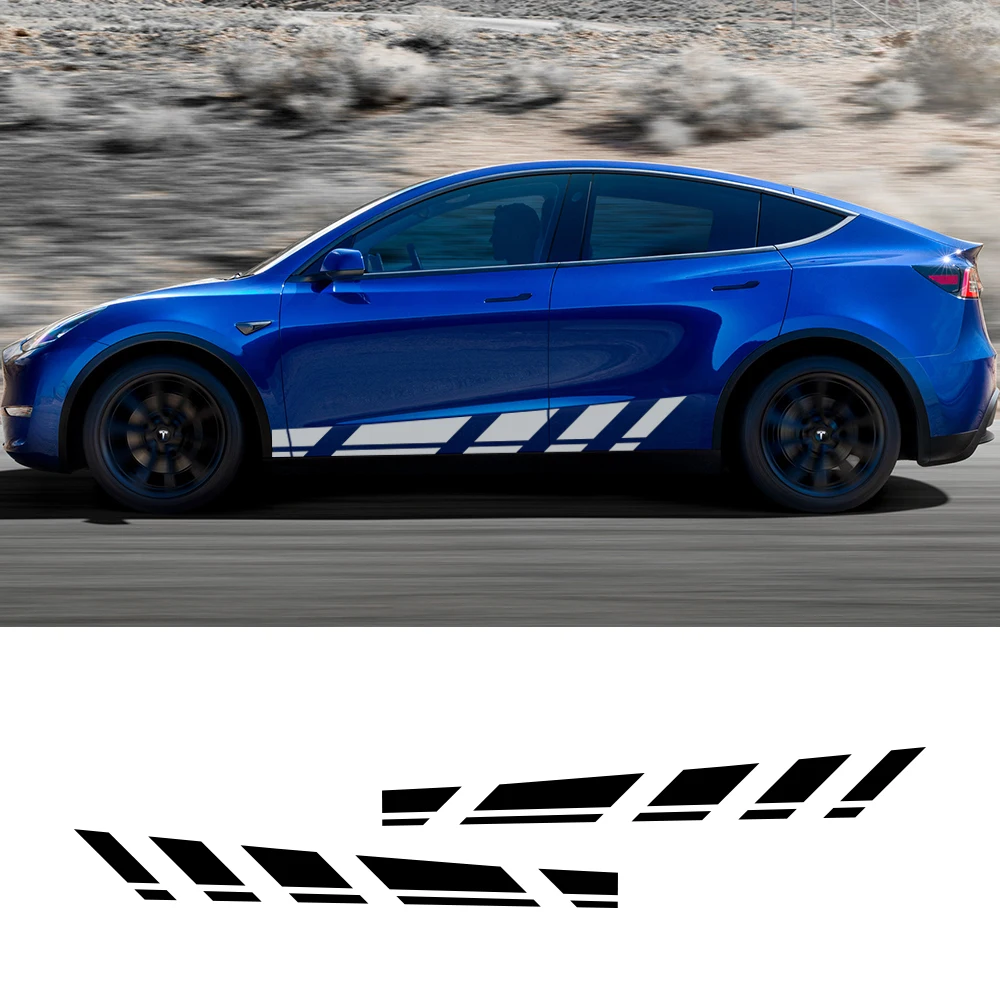 2-Pcs-Door-Side-Stripes-Body-Decal-Vinyl-Stickers-For-TESLA-Model-Y ...