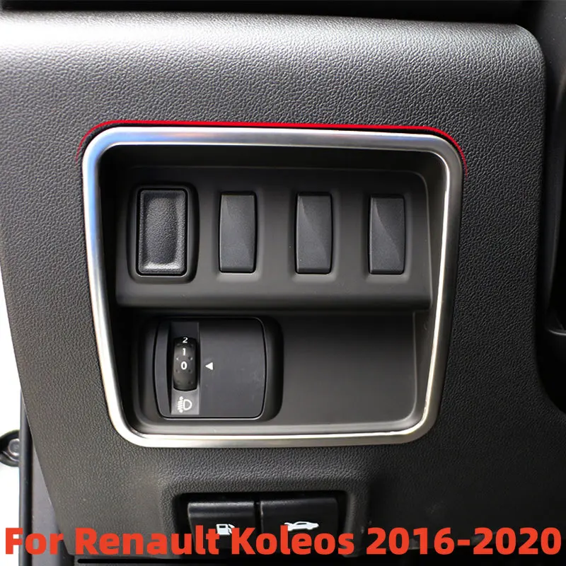 Car Headlight Switch Circle Trim Cover Stickers for Renault Koleos for ...