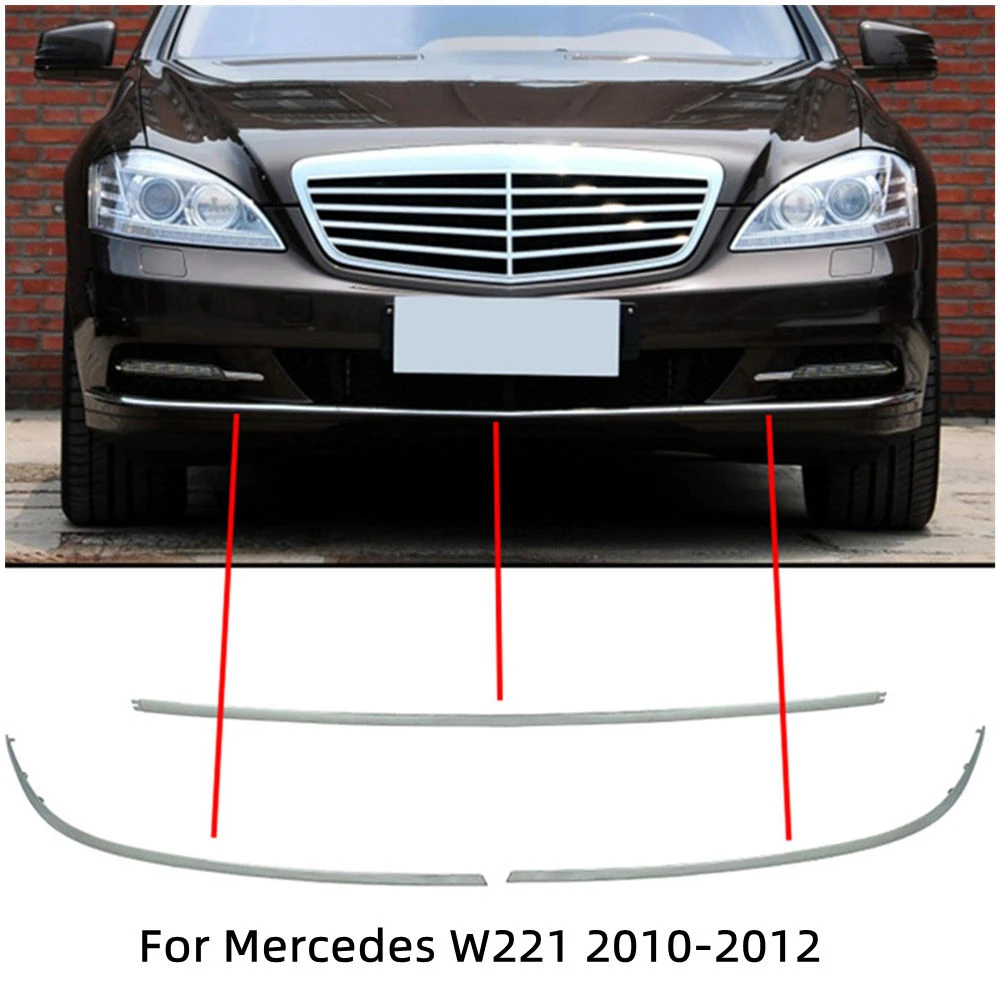 Front Bumper Lower Chrome Molding Trim 2218850021 2218850121 2218850221 ...