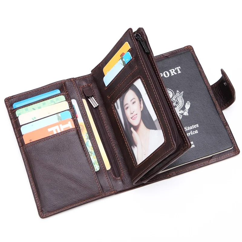 Genuine-Leather-Passport-Bag-For-Men-s-Handheld-Wallet-Multi-Functional ...