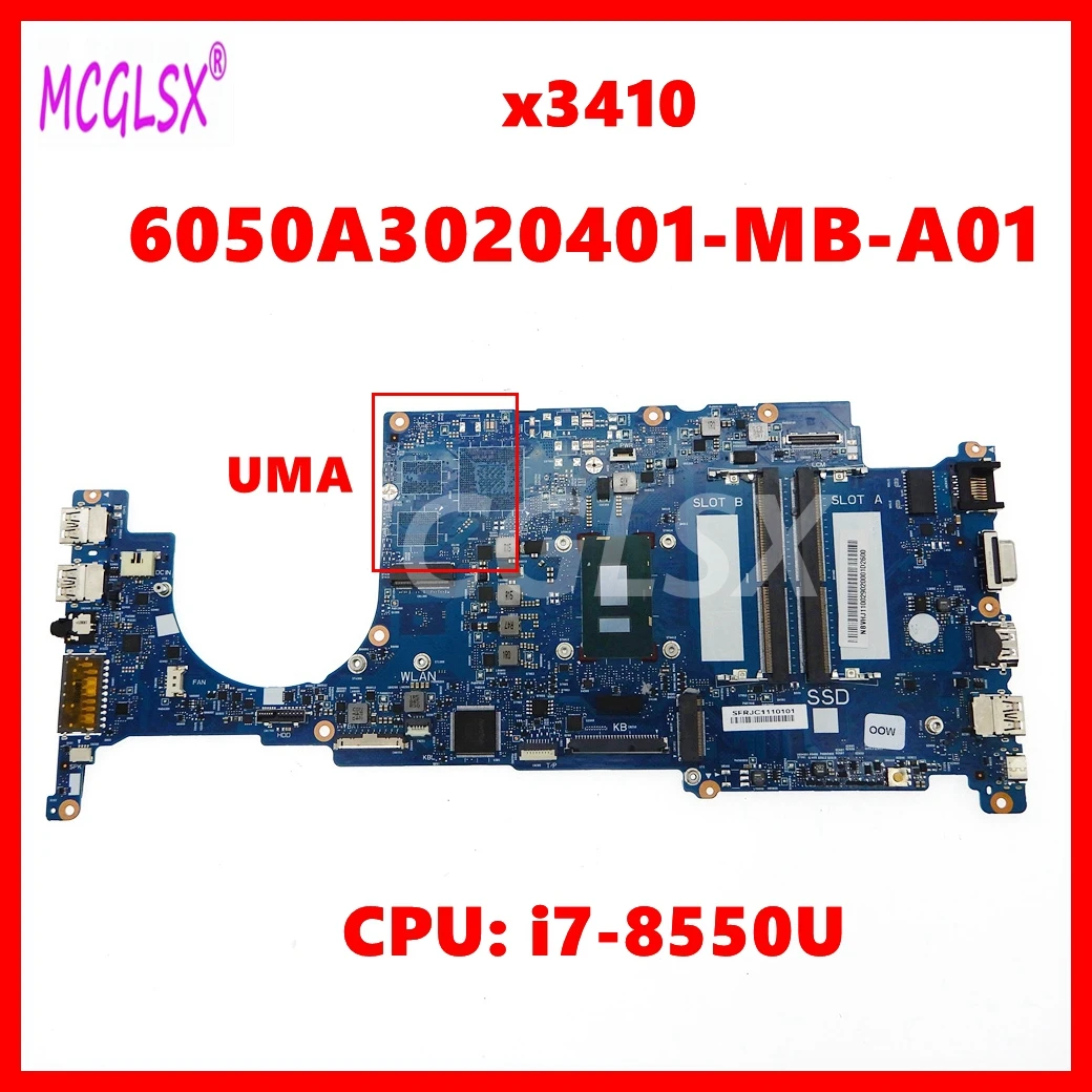 6050A3020401-MB-A01-Notebook-Mainboard-For-Acer-TravelMate-x3410-Laptop ...