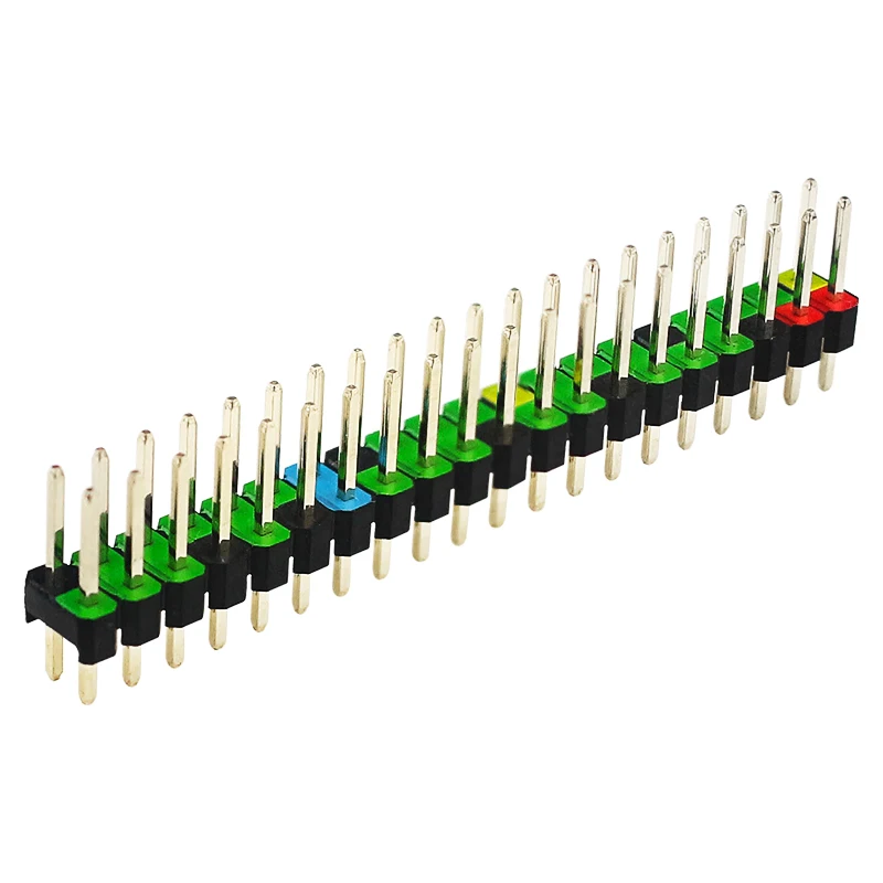 2-X-20-Pin-Male-GPIO-Header-for-Raspberry-Pi-Zero-Dual-Row-Male-Pin ...