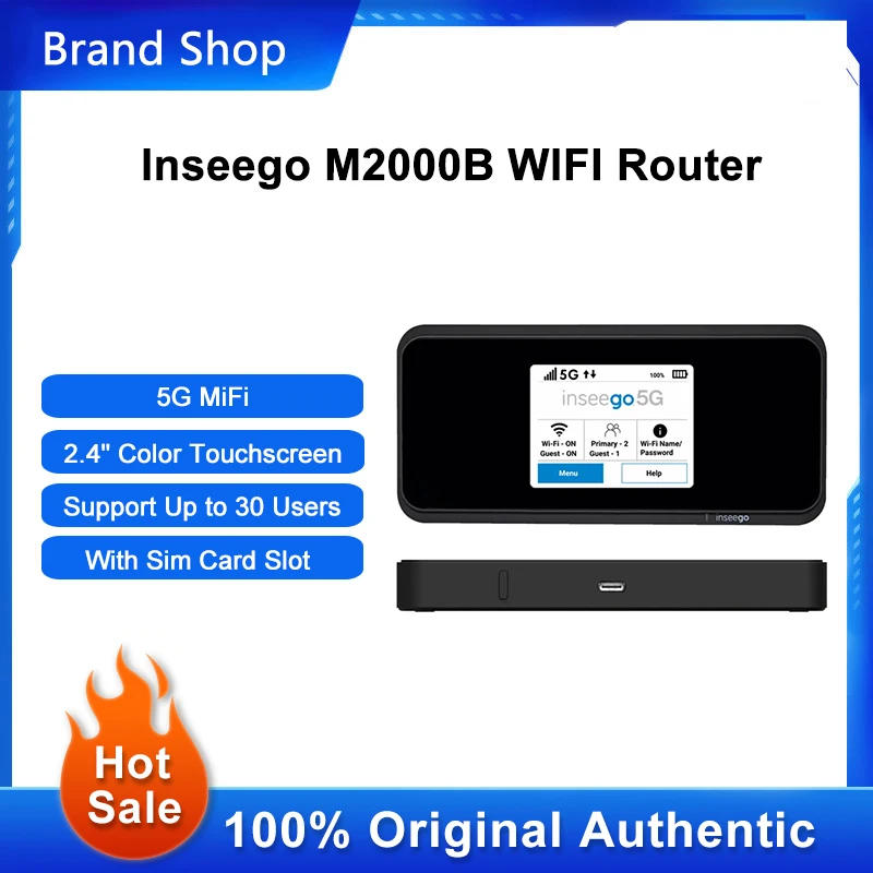 Original-Inseego-M2000B-5G-WIFI-Router-2-5-Gbps-Down-316-Mbps-Up ...