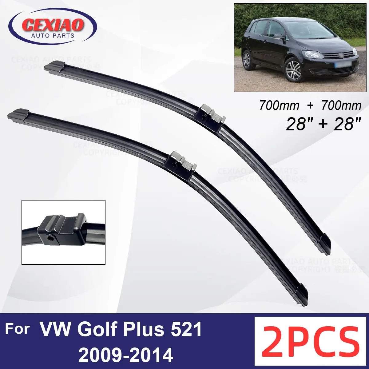 Car-Wiper-For-VW-Golf-Plus-521-2009-2014-Front-Wiper-Blades-Soft-Rubber ...