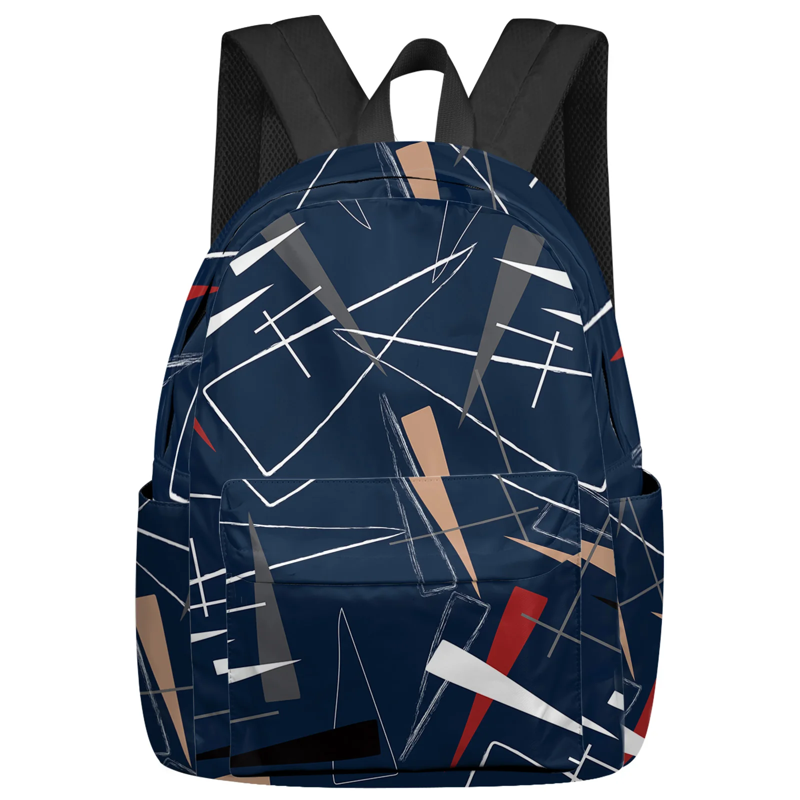 Line-Simple-Navy-Blue-Backpack-School-Bags-For-Teenager-Girls-Bookbag ...