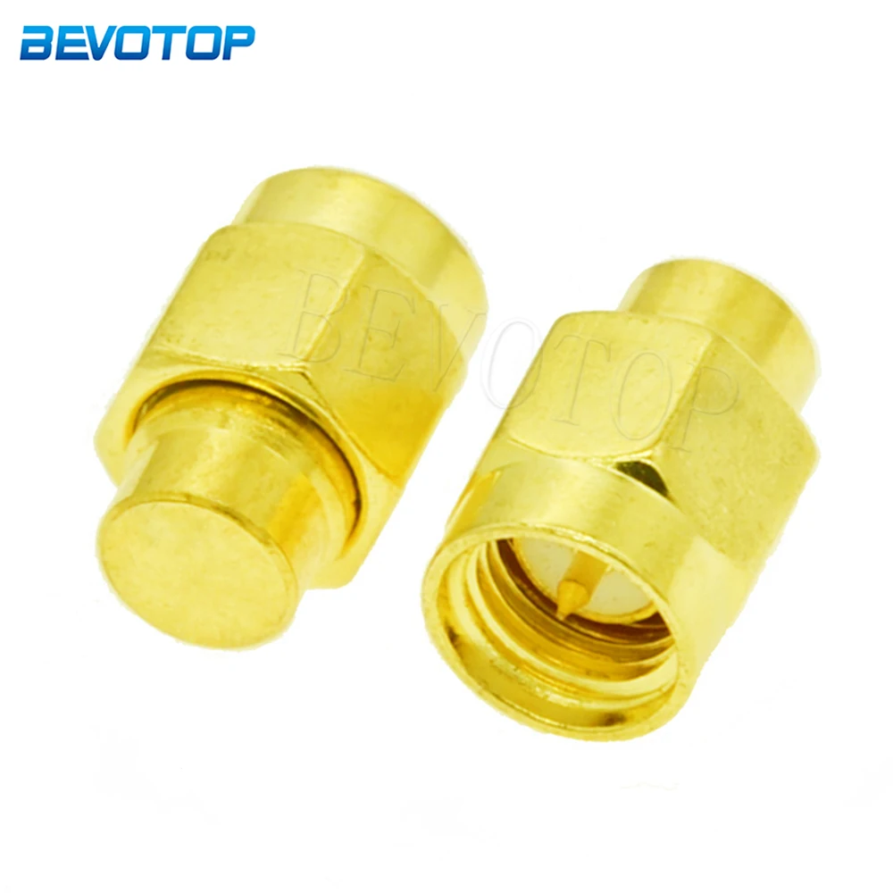 2Pcs-Lot-2W-6GHz-50-Ohm-SMA-Male-RF-Coaxial-Termination-Dummy-Load-Gold ...