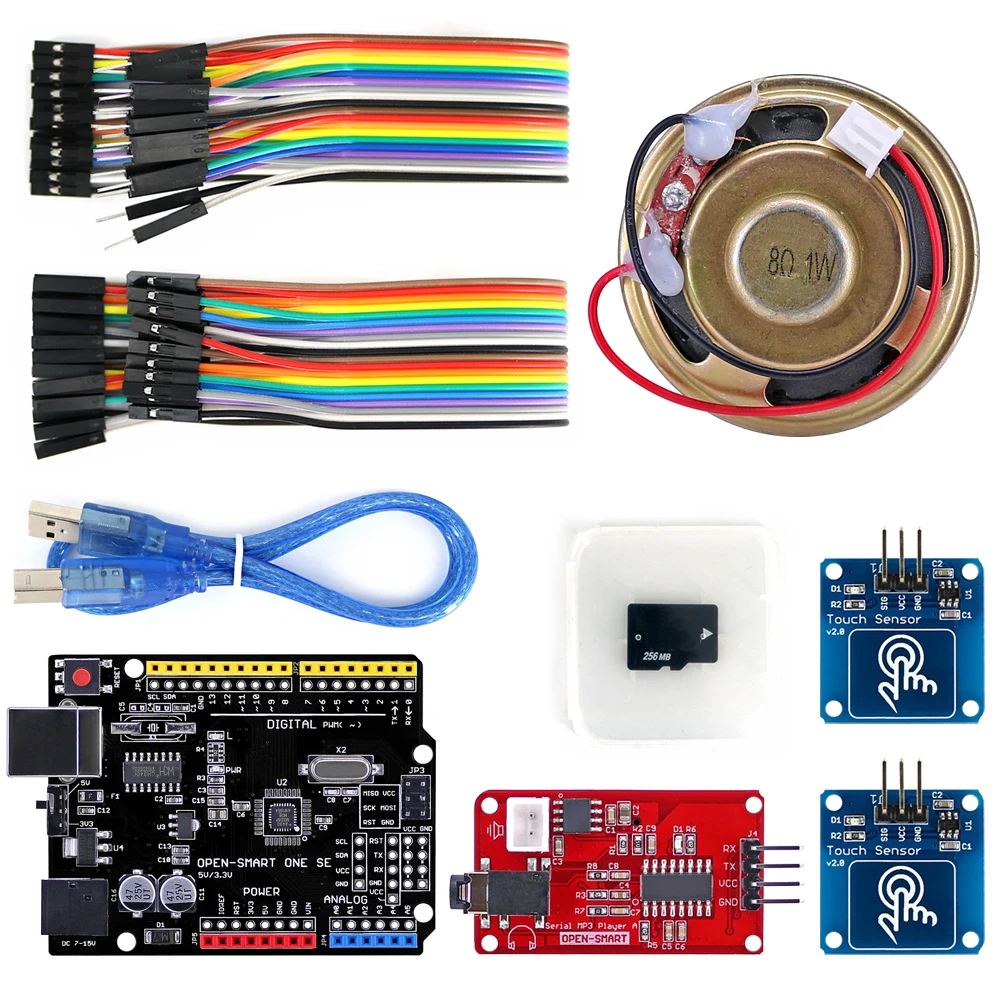 Mp3 Player Kit With Open-smart Board Micro Sd Card Touch Sensor Module ...