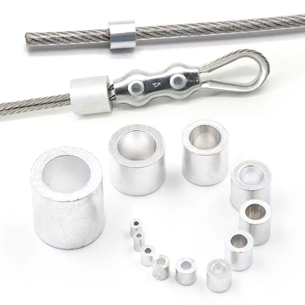 10-50Pcs Round Single Hole Cable Crimps Sleeves M1.2 To M12 Aluminum ...