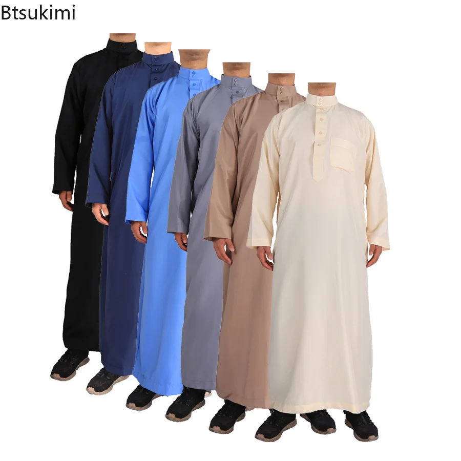 New 2023 Muslim Middle East Men Long Sleeve Arab Crew Neck Islamic ...
