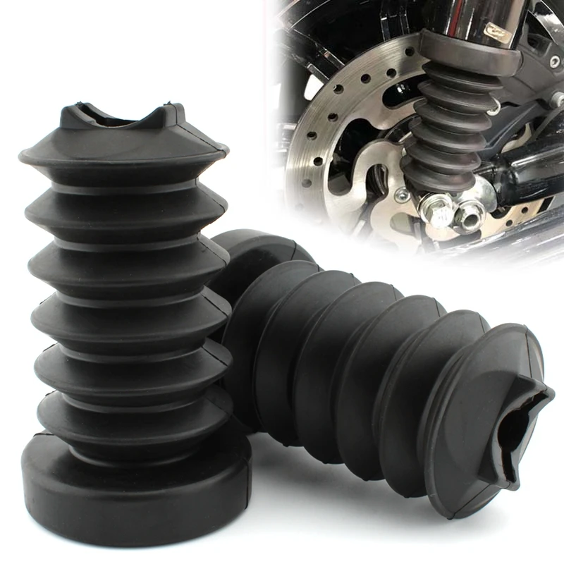Black-Rubber-Rear-Fork-Cover-Shock-Absorber-Cover-For-Harley-Touring ...