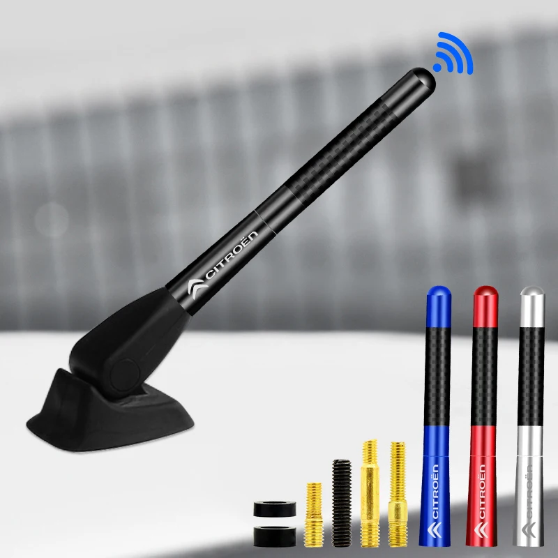 Carbon Fiber Short Radio Antenna Sticker For Citroen C4 C5 C3 C2 C1 C4L ...