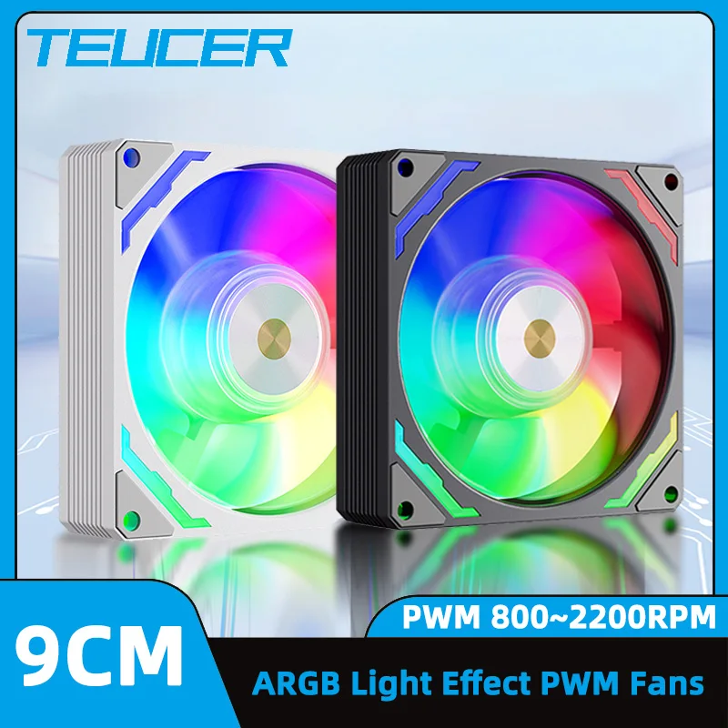 TEUCER-AF925-92mm-Fan-5V-3PIN-ARGB-Computer-Case-ventilador-9CM-Silent ...