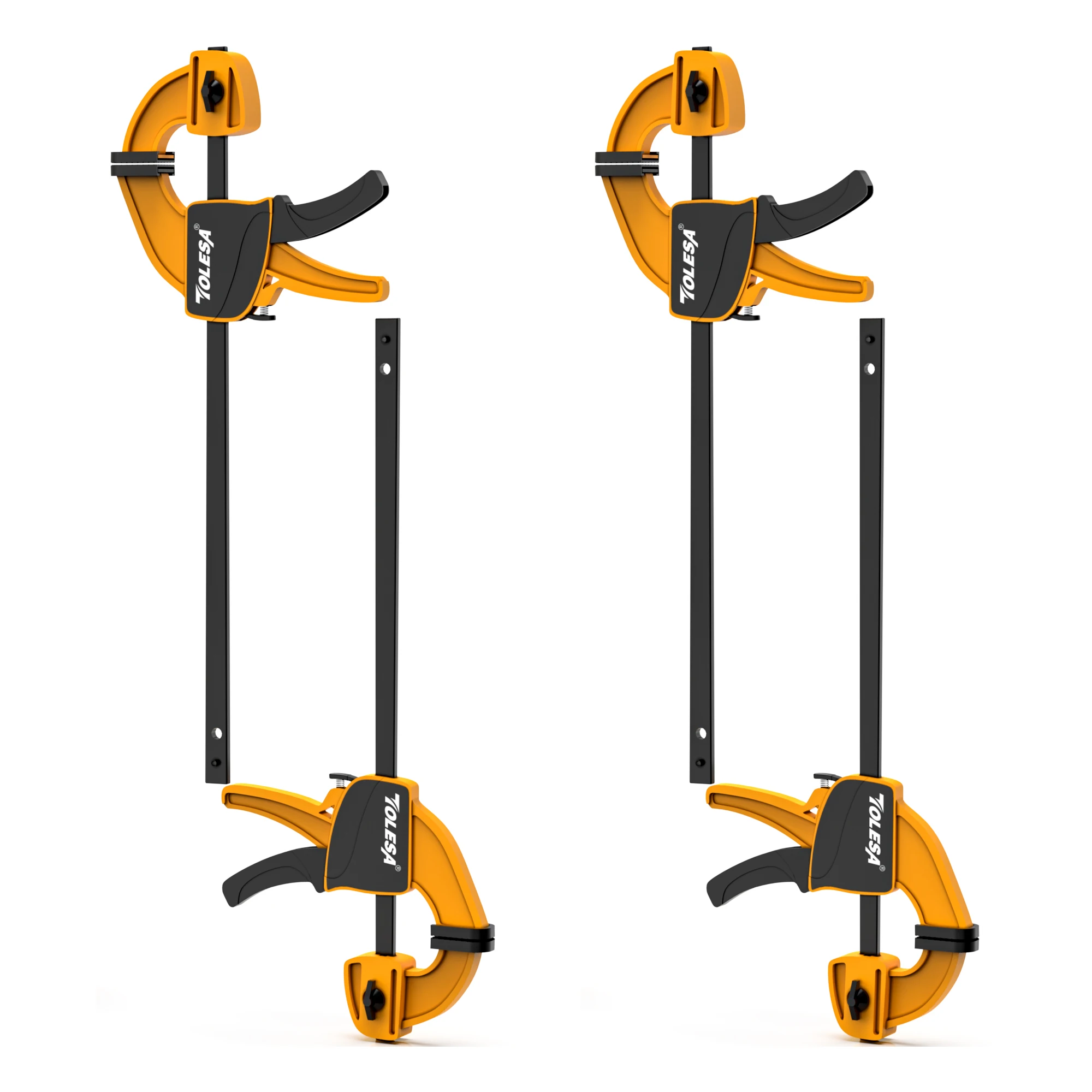 TOLESA-4-Inch-Woodworking-Clamps-4PCS-Bar-Clamps-Quick-Grip-Clamps-Mini ...